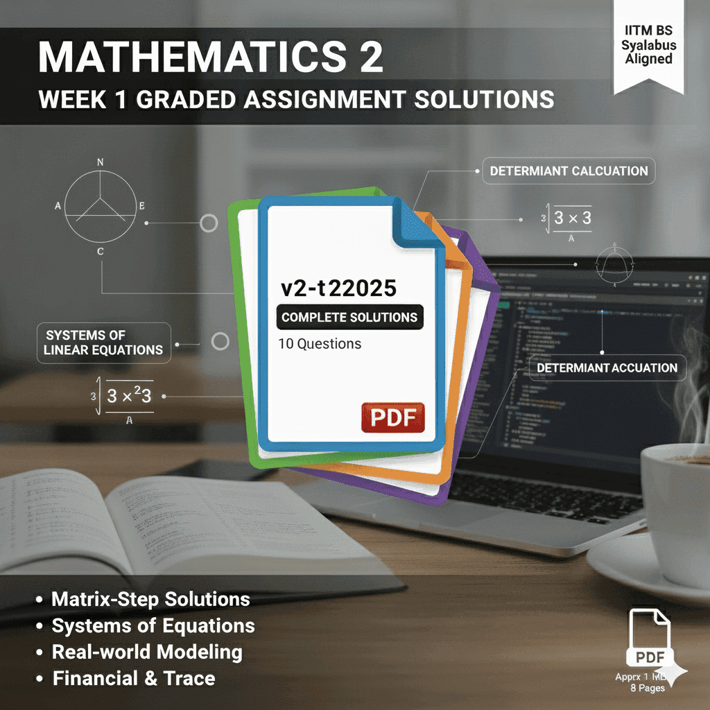 Mathematics 2 Week 1 Graded Assignment Solution | GradeBoost