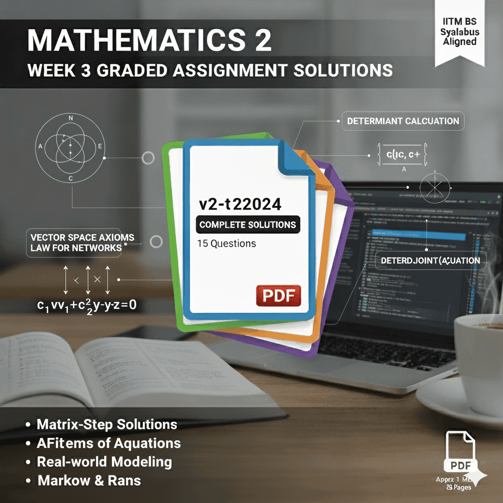 Mathematics 2 Week 3 Graded Assignment Solution | GradeBoost